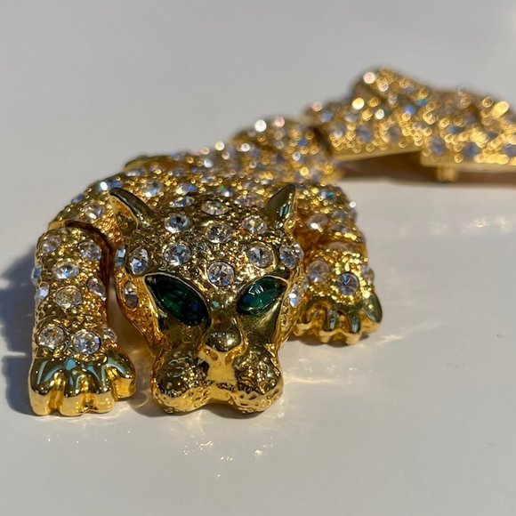 Jewelry | Vintage Articulated Tiger Jaguar Leopard Cat Draping Shoulder ...